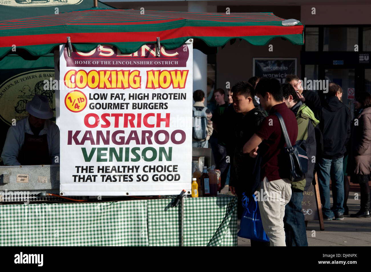 Food stall, Warwick University, UK Stock Photo - Alamy