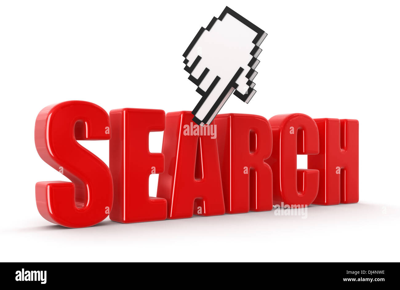 Cursor and search (clipping path included Stock Photo - Alamy