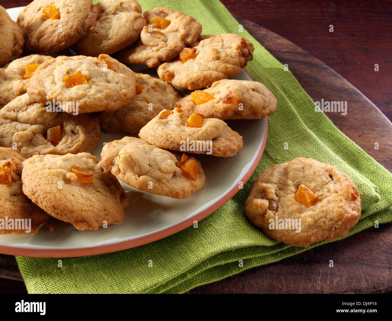 Drop baked apricot cookies hi-res stock photography and images - Alamy