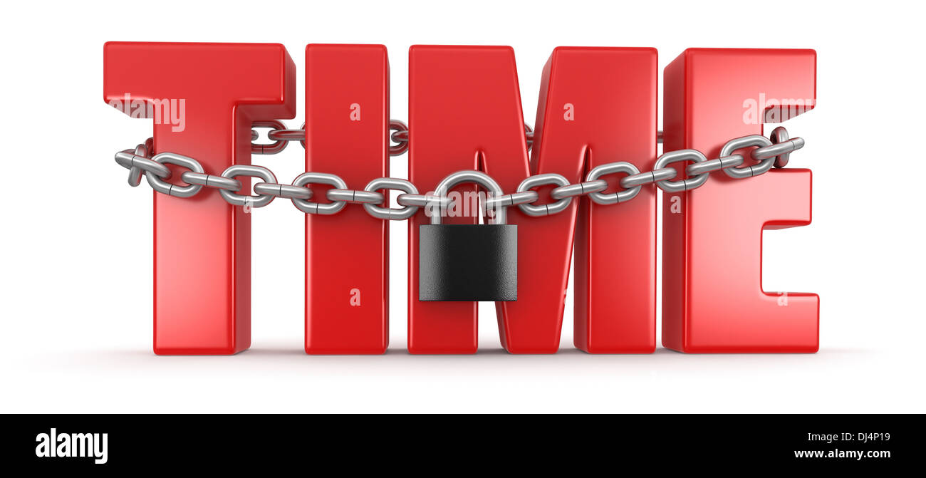 Time and lock (clipping path included Stock Photo - Alamy