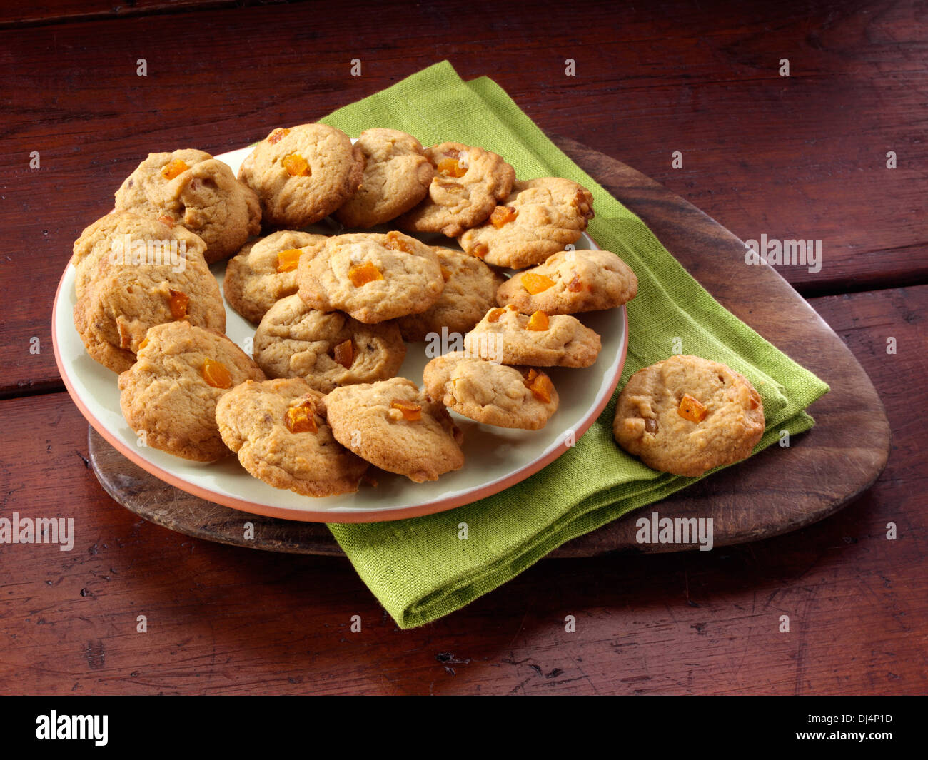 Apricot cookies American fruit snacks home baking Stock Photo - Alamy