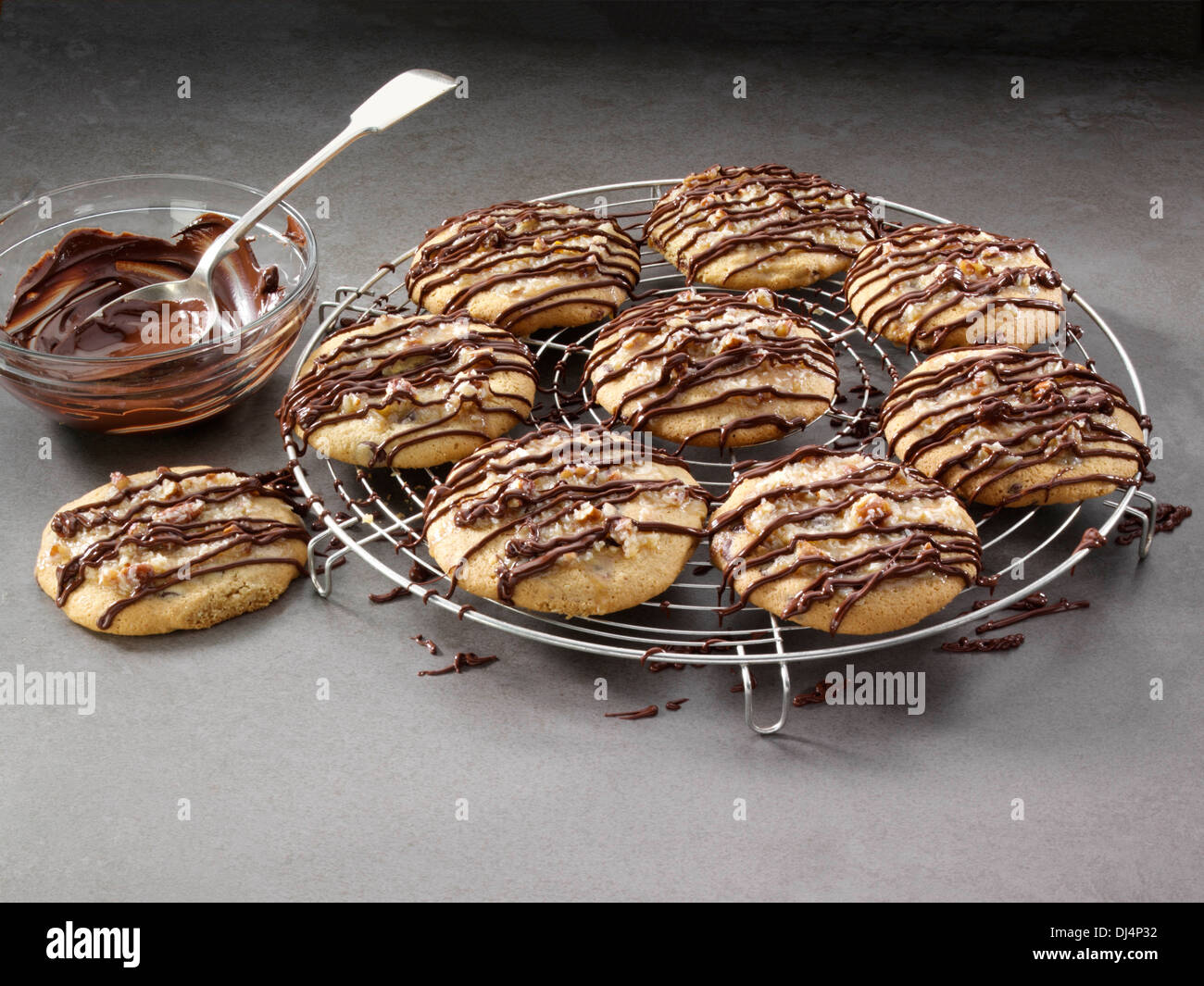 German chocolate cookies home baking sweet snacks Stock Photo - Alamy