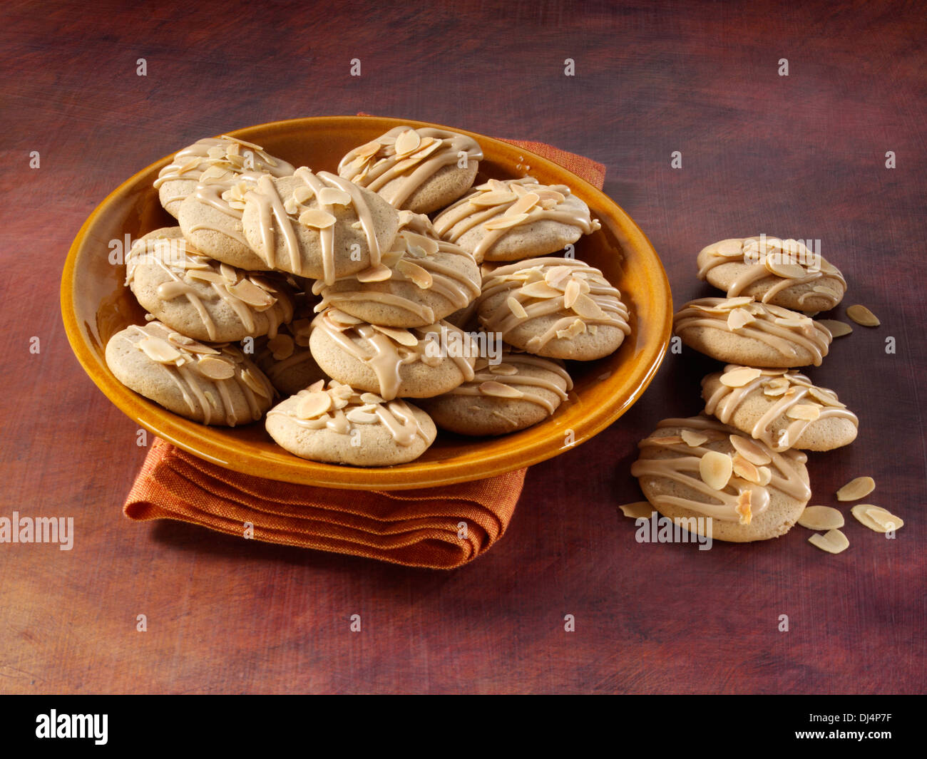 Cinnamon almond cookies American snacks home baking Stock Photo - Alamy