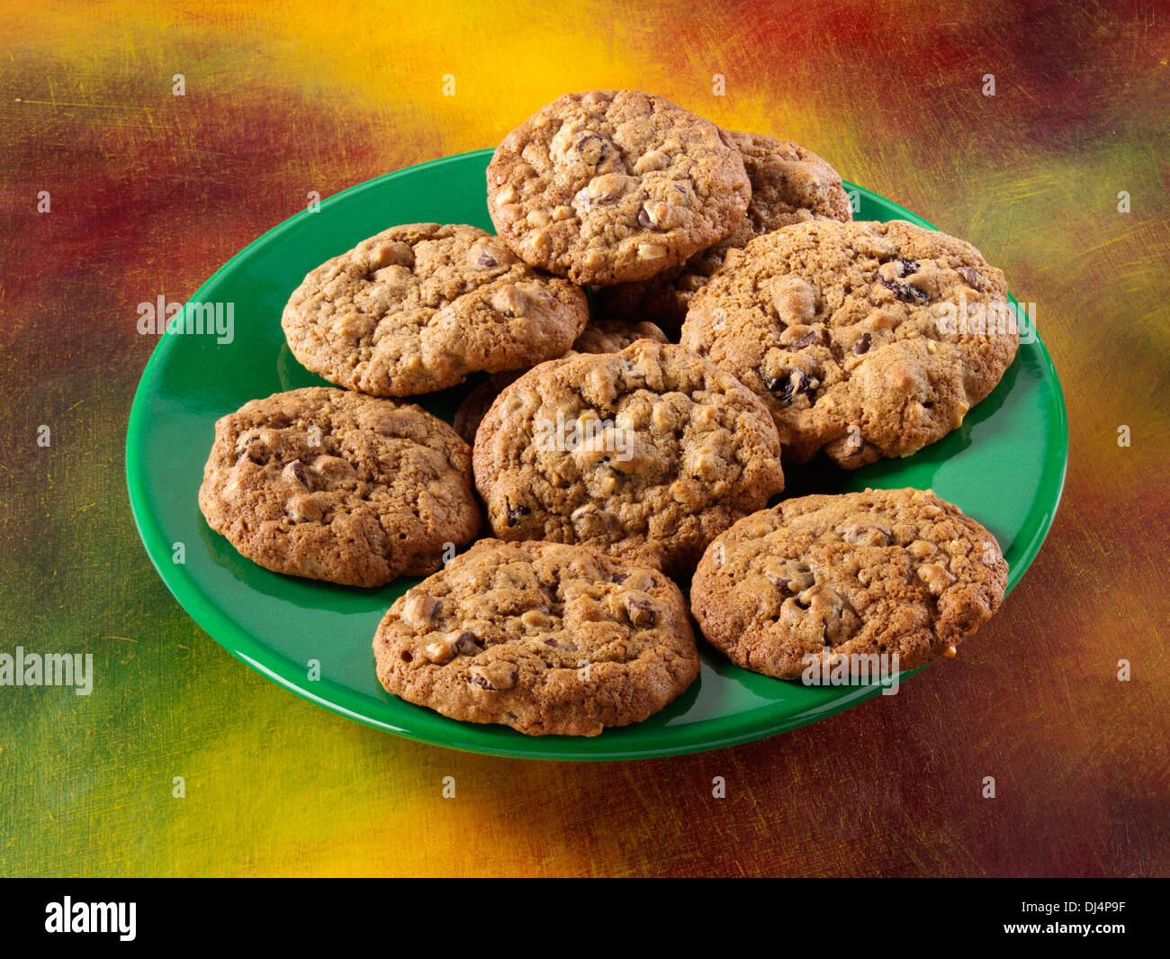 Chocolate chip cookies American snacks home baking Stock Photo - Alamy