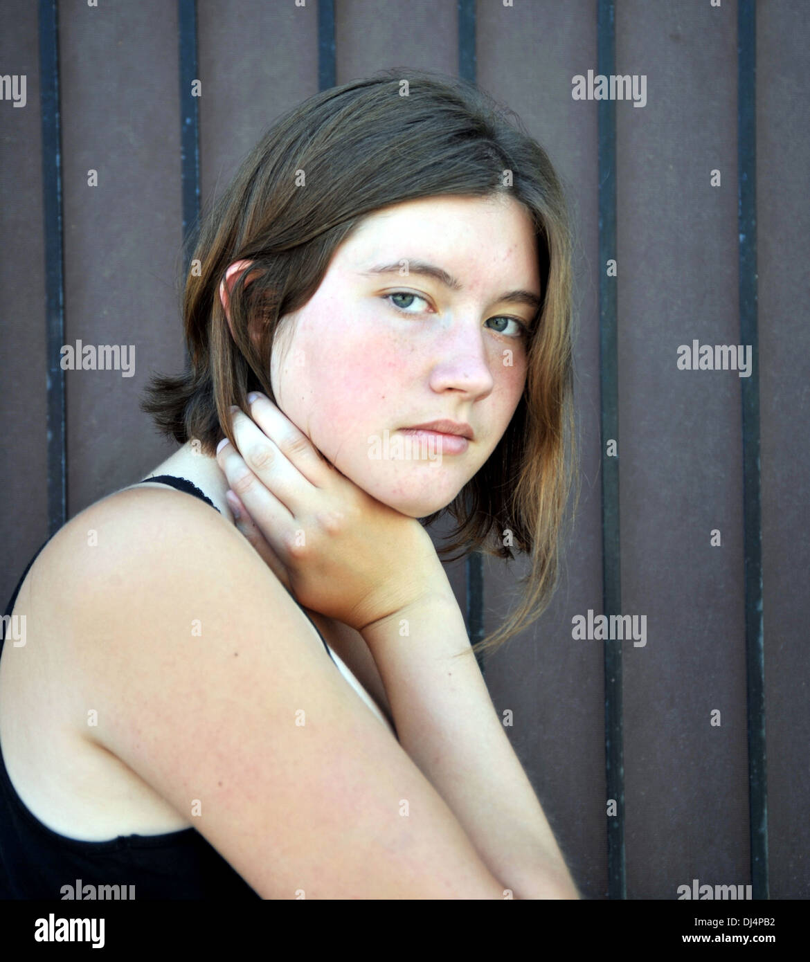 Female beauty expressions outside Stock Photo - Alamy