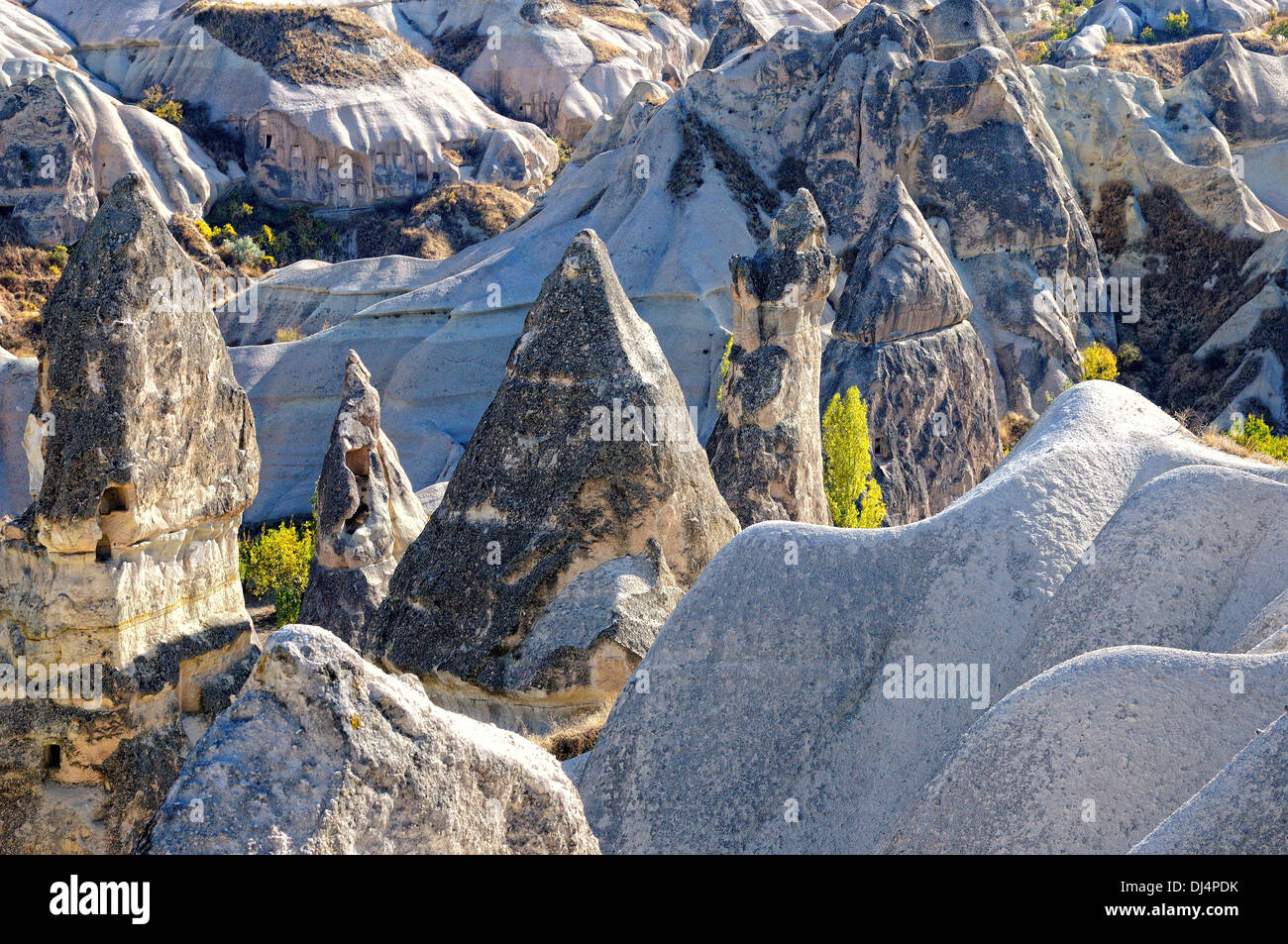 Used Fairy chimneys in Cappadocia Turkey Stock Photo - Alamy