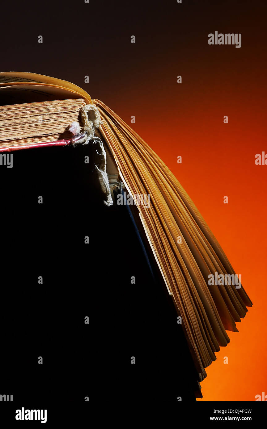 opened old book Stock Photo - Alamy