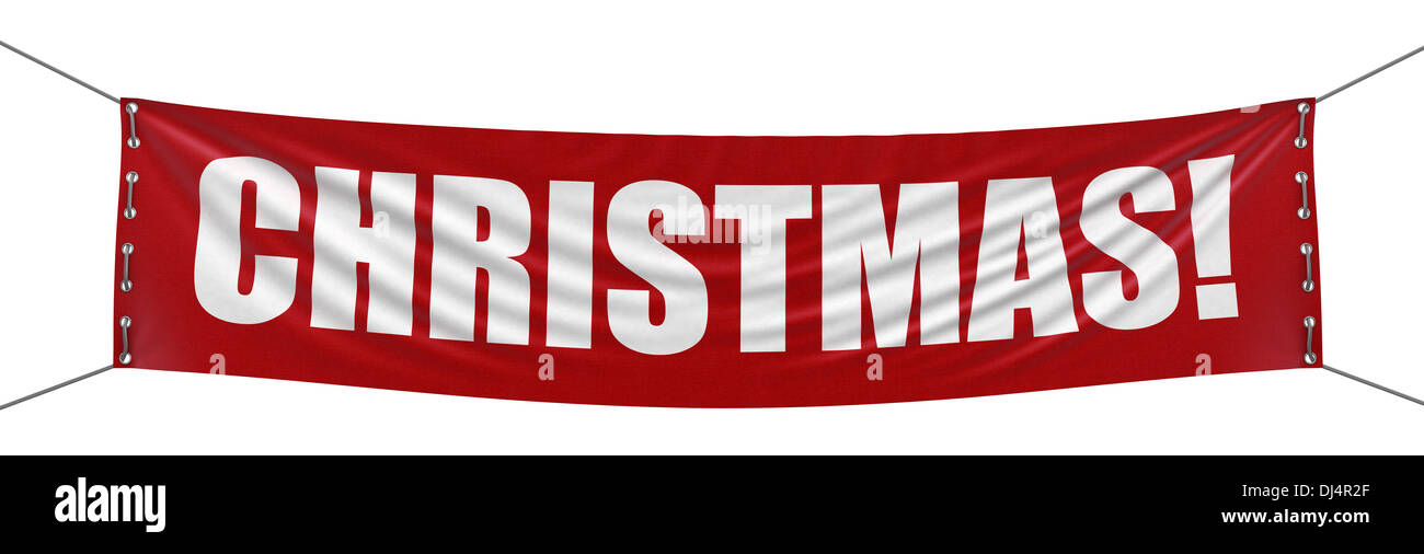 Christmas Banner (clipping path included Stock Photo - Alamy