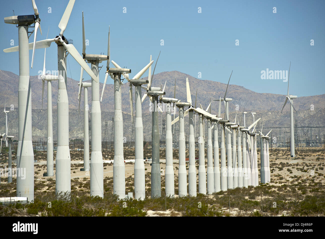 Renewable Energy Source. Wind Turbines Plantation in Southern ...