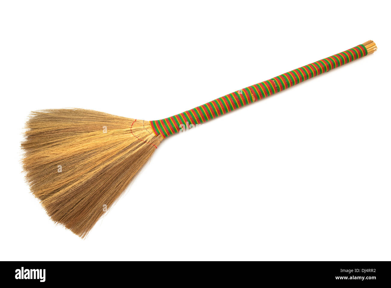 new broom on a white background Stock Photo - Alamy