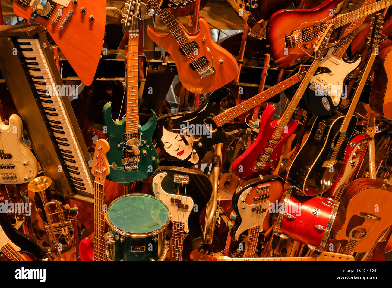 Guitars emp museum seattle trimpin sculpture experience hi-res stock ...