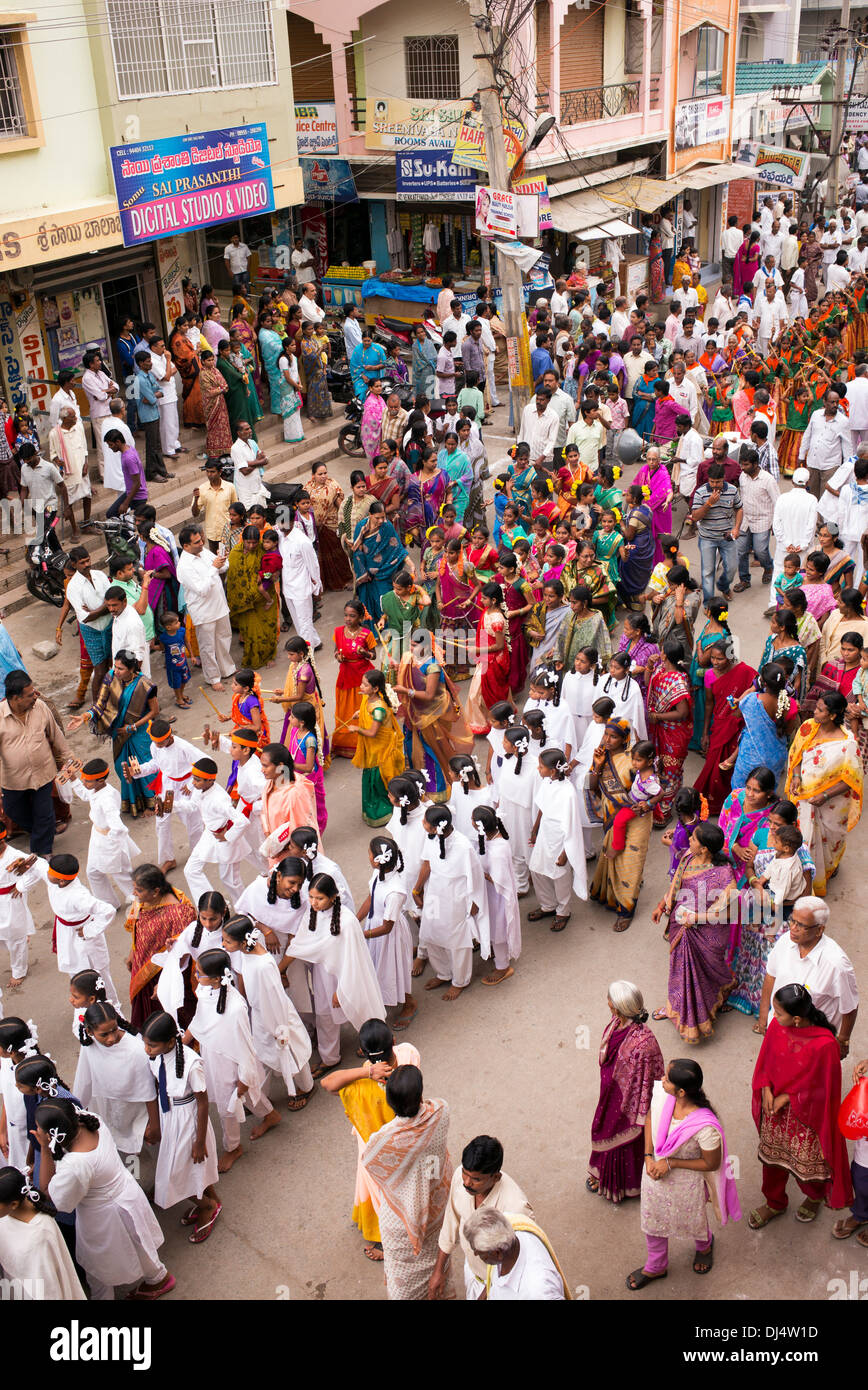 Indian crowd watching festival parade during birthday celebrations of ...