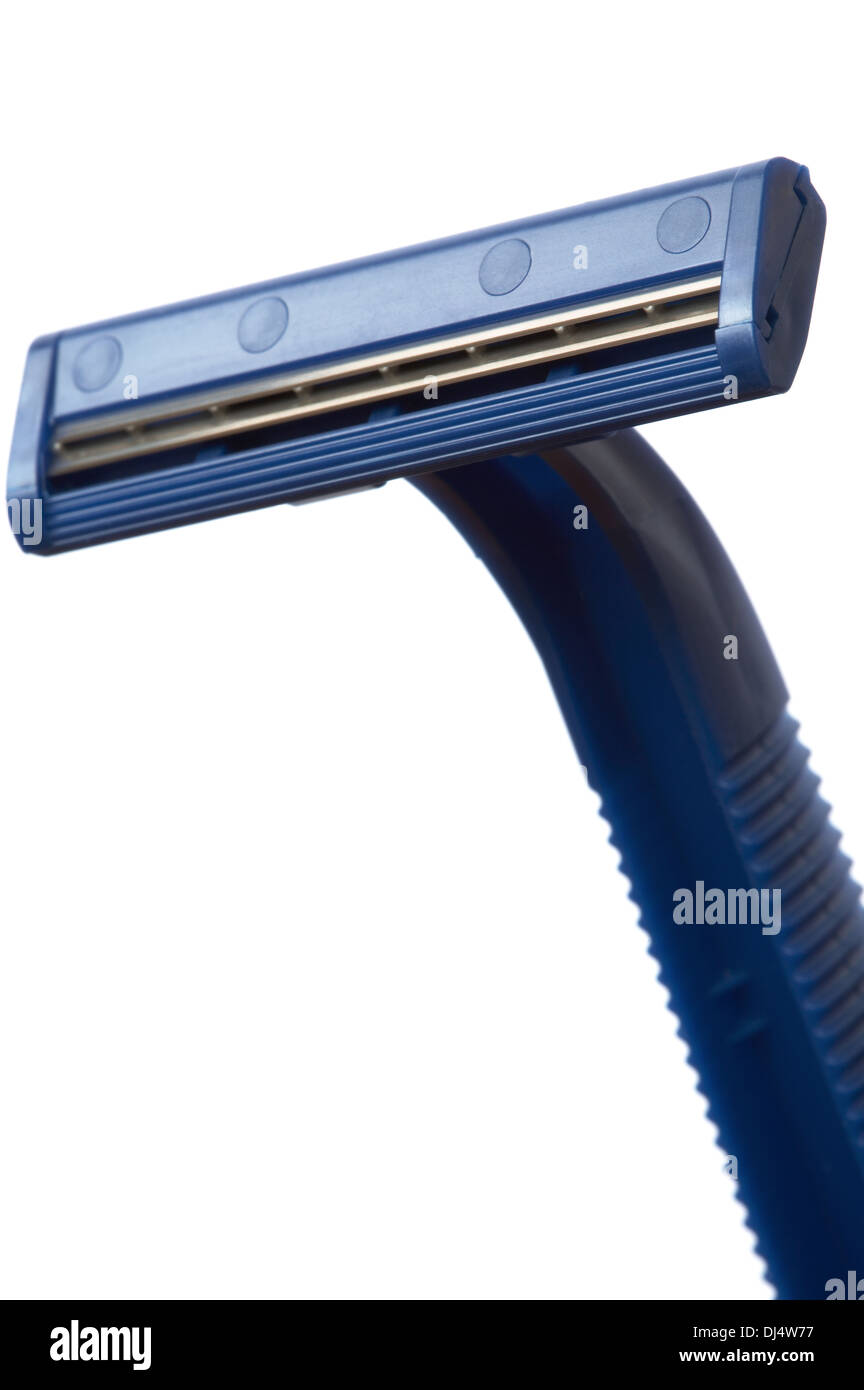 Dark blue safety razor Stock Photo - Alamy