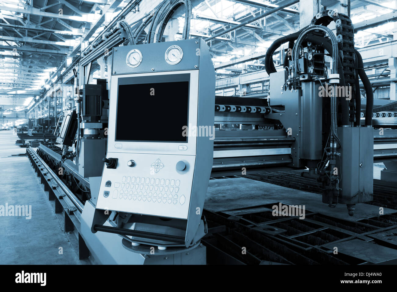 new and powerful metalworking machine Stock Photo - Alamy