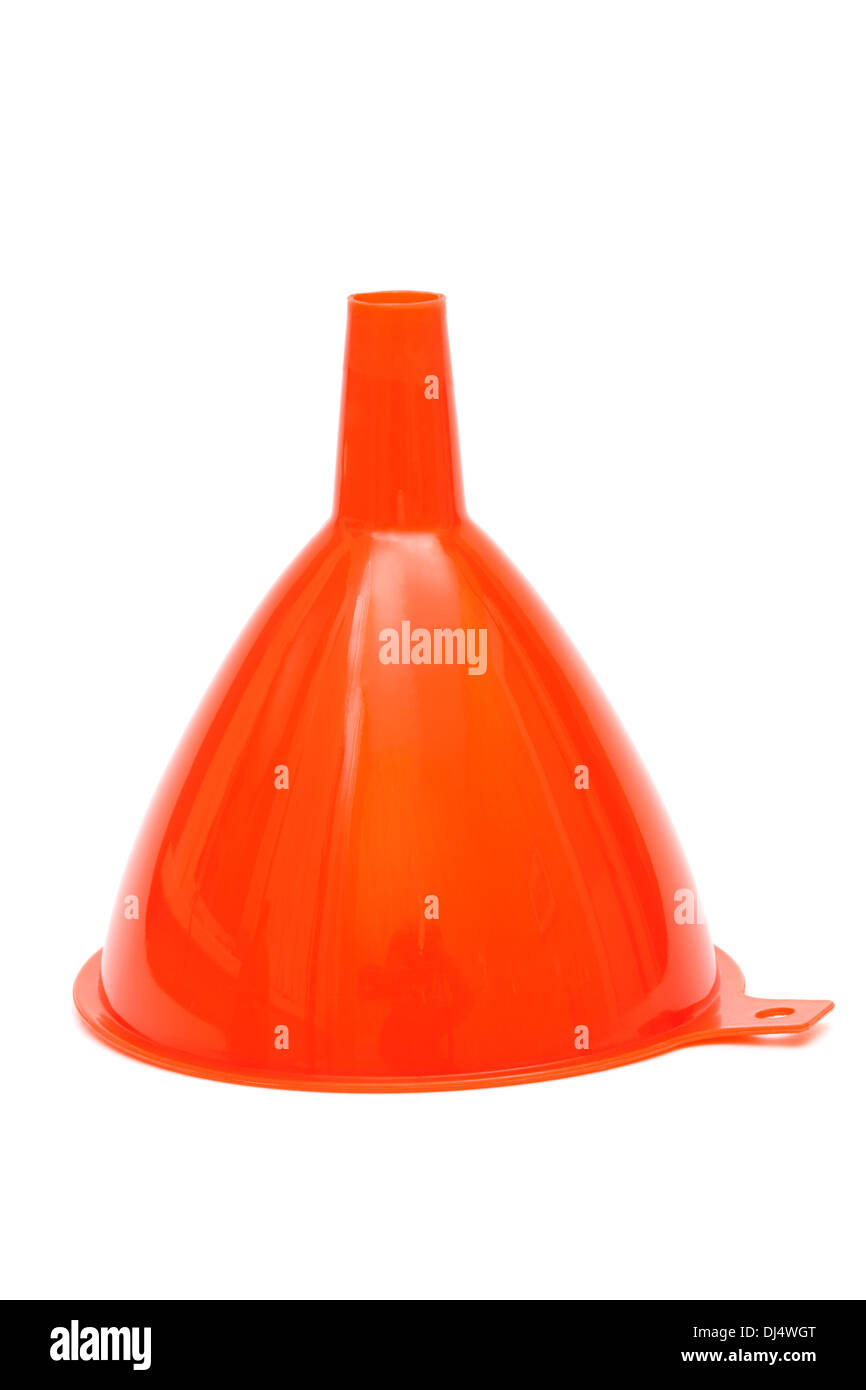 red plastic funnel Stock Photo - Alamy