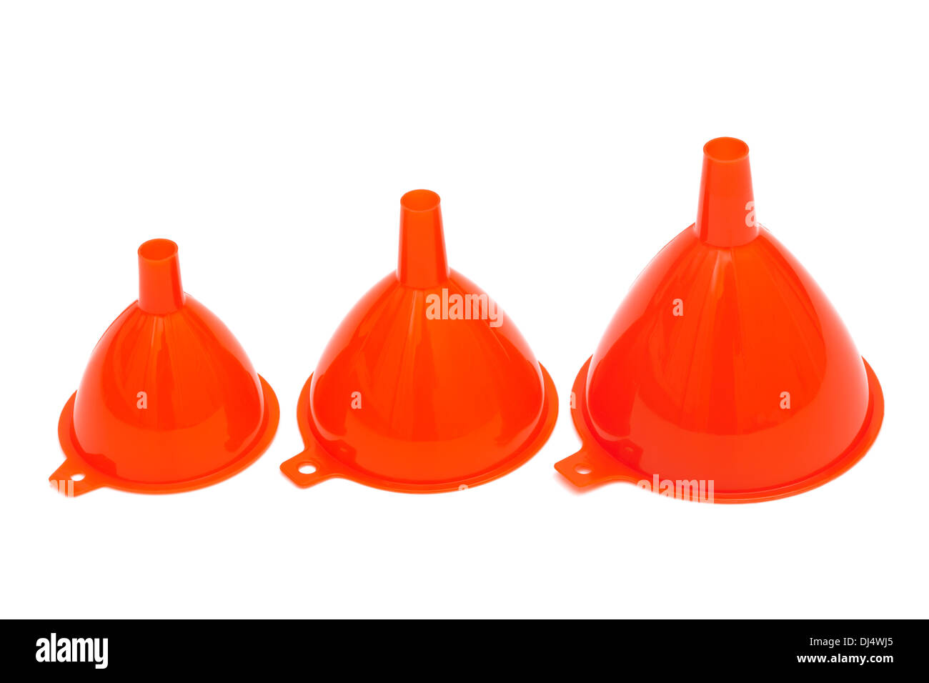 Three red funnel Stock Photo - Alamy