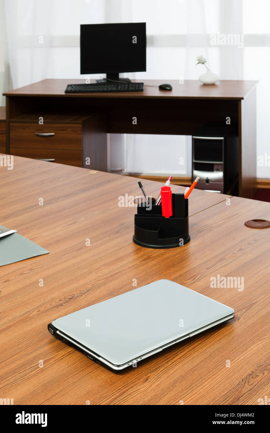 laptop on a desk Stock Photo - Alamy