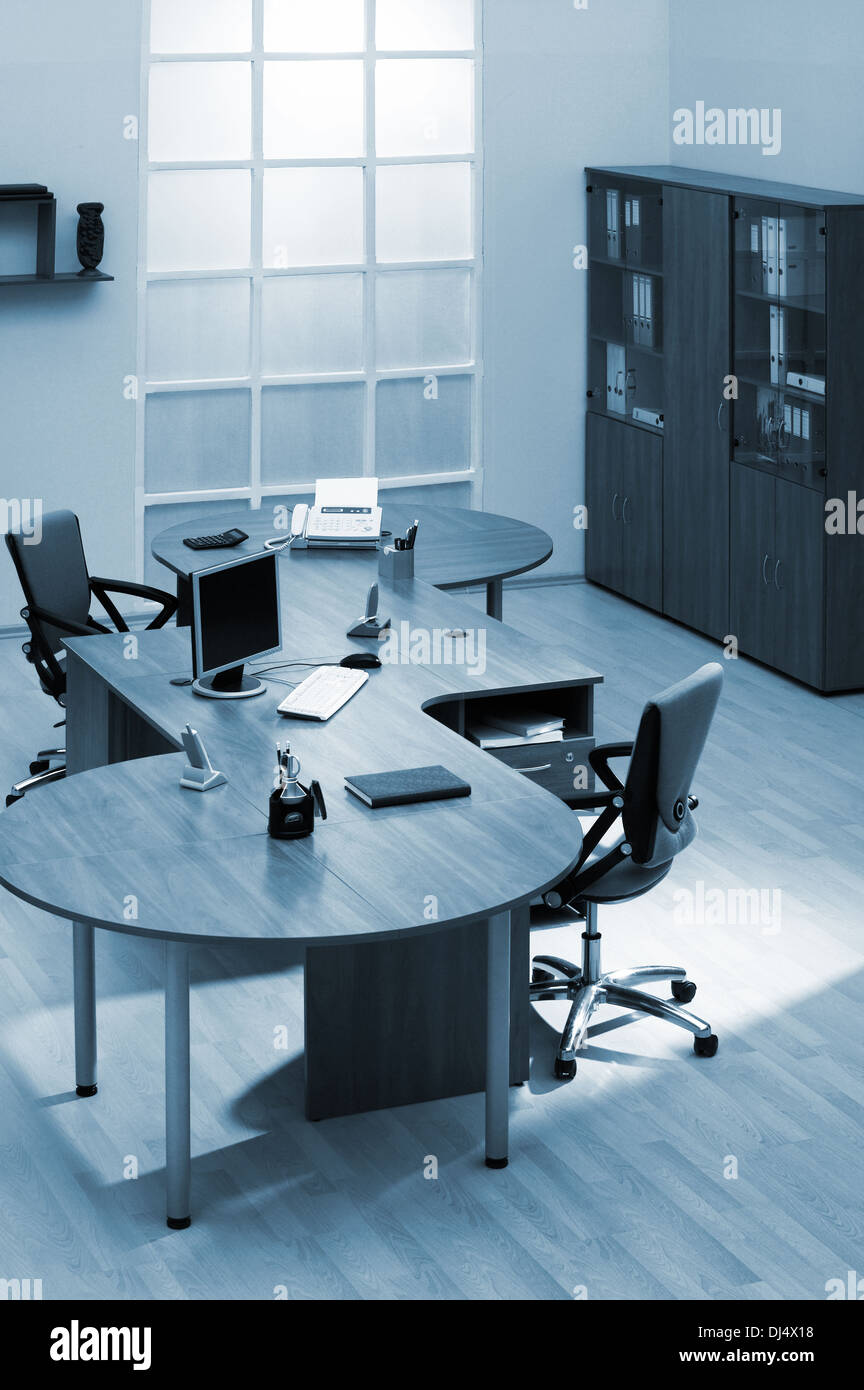 beautiful wooden desk Stock Photo - Alamy