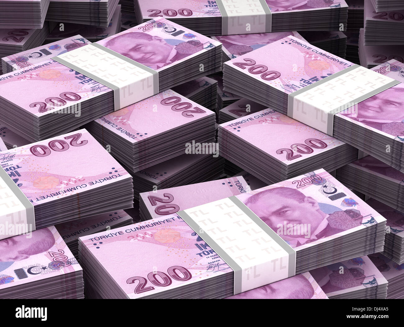 Billion Tukish Lira Background (Computer generated high resolution ...