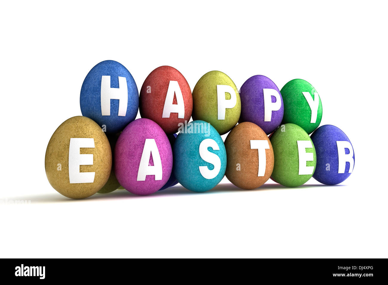 Rendering red easter egg on Cut Out Stock Images & Pictures - Alamy