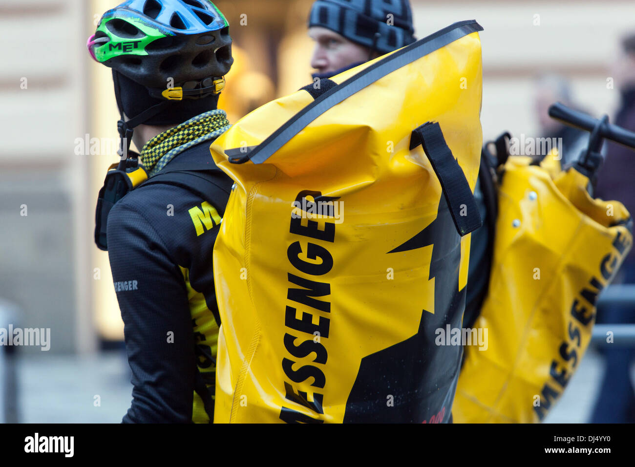 Delivery bike road hi-res stock photography and images - Alamy