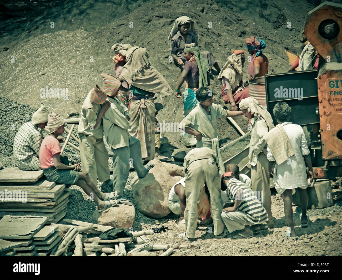 Workers are working at building under construction Stock Photo - Alamy