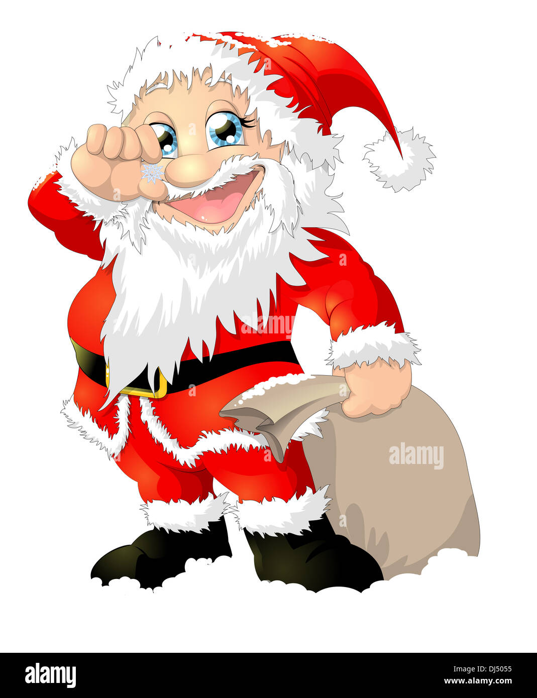 Santa Claus on a white background Stock Photo - Alamy