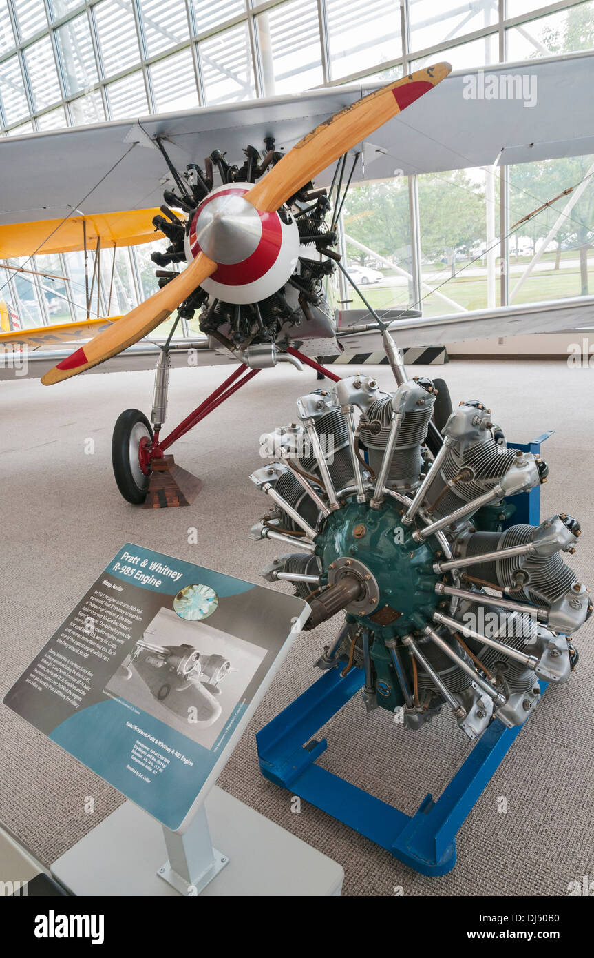 Washington, Seattle, The Museum of Flight, Pratt & Whitney R-985 Radial ...