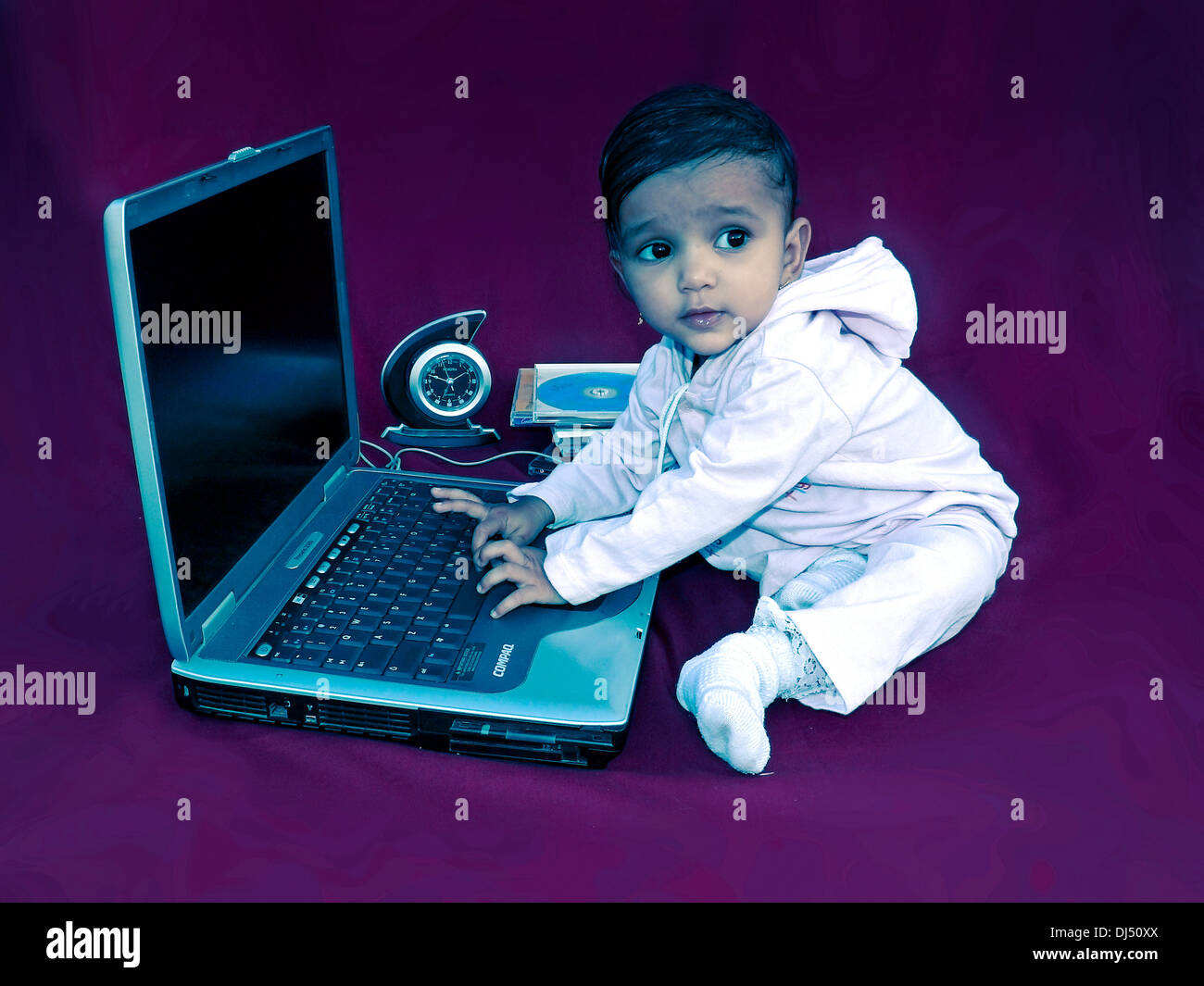 Chubby child computer hi-res stock photography and images - Alamy