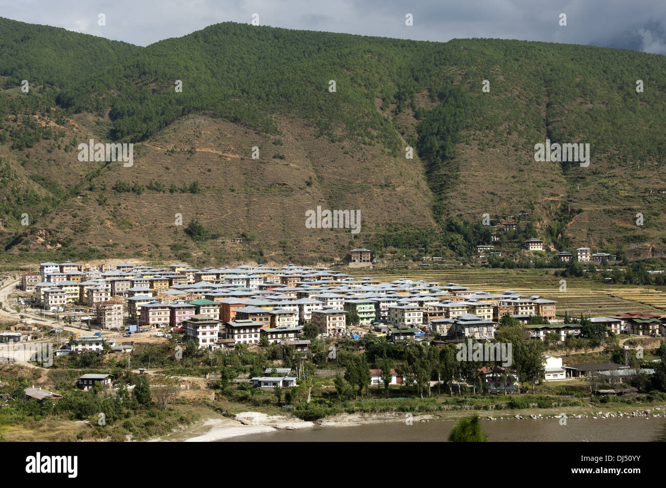 Wangdue by the Punastangchhu river, Bhutan Stock Photo - Alamy