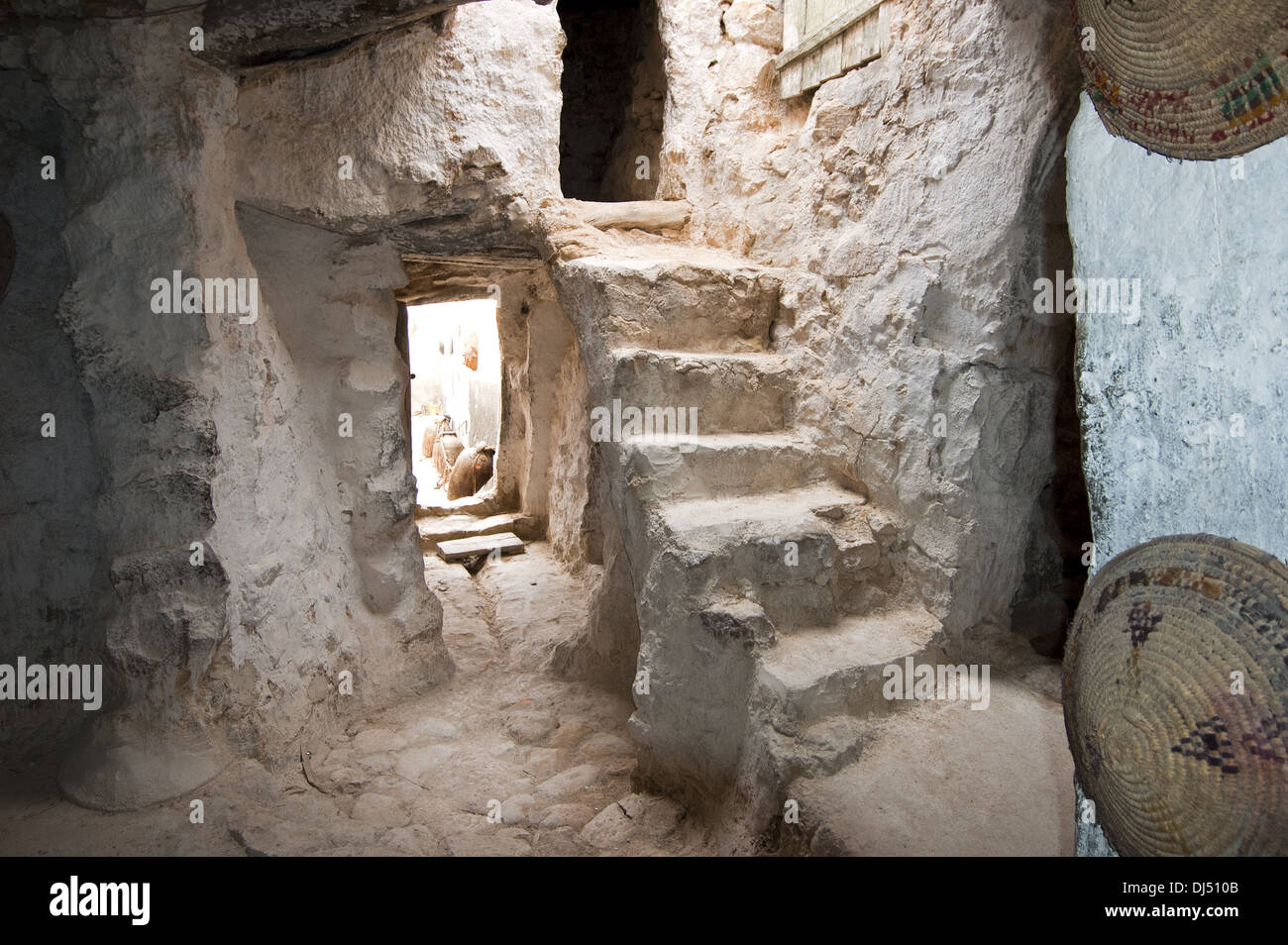 Interior staircases in a Berber house, Libya Stock Photo - Alamy
