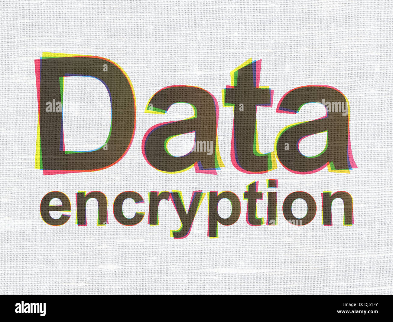 Safety concept: Data Encryption on fabric texture background Stock ...