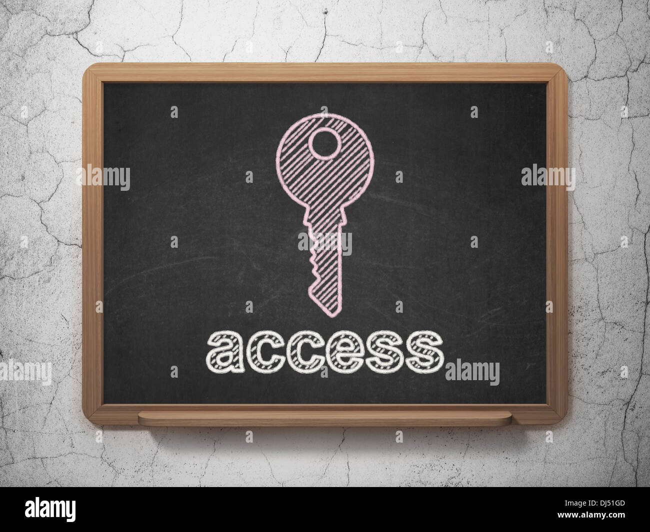 Protection concept: Key and Access on chalkboard background Stock Photo ...