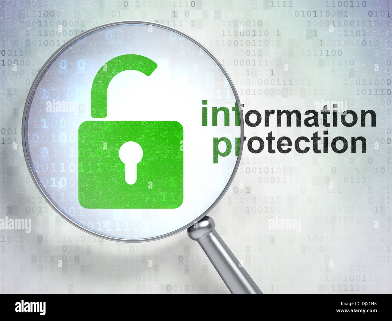 Security concept: Opened Padlock and Information Protection Stock Photo - Alamy