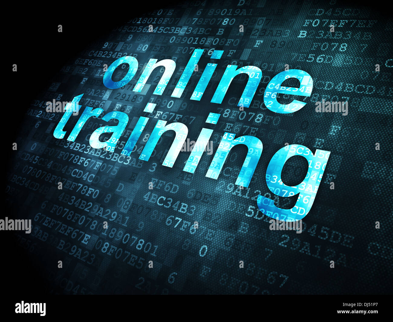 Education concept: Online Training on digital background Stock Photo ...