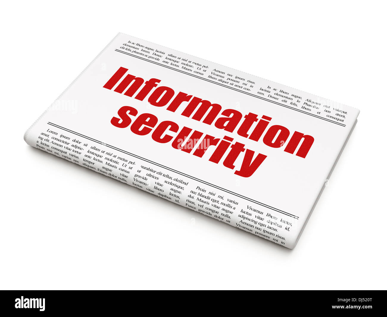 Security concept: newspaper headline Information Security Stock Photo ...