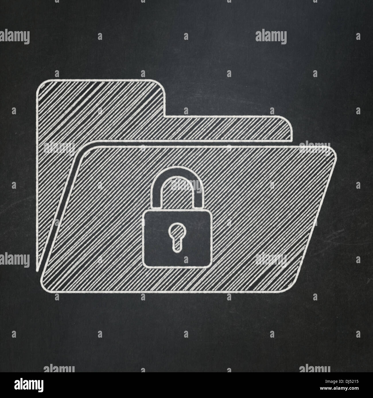 Business concept: Folder With Lock on chalkboard background Stock Photo ...