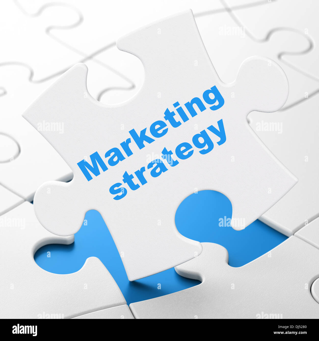Advertising concept: Marketing Strategy on puzzle background Stock ...