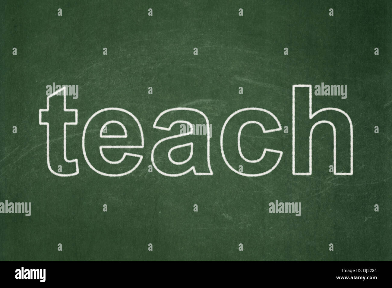 Education concept: Teach on chalkboard background Stock Photo - Alamy