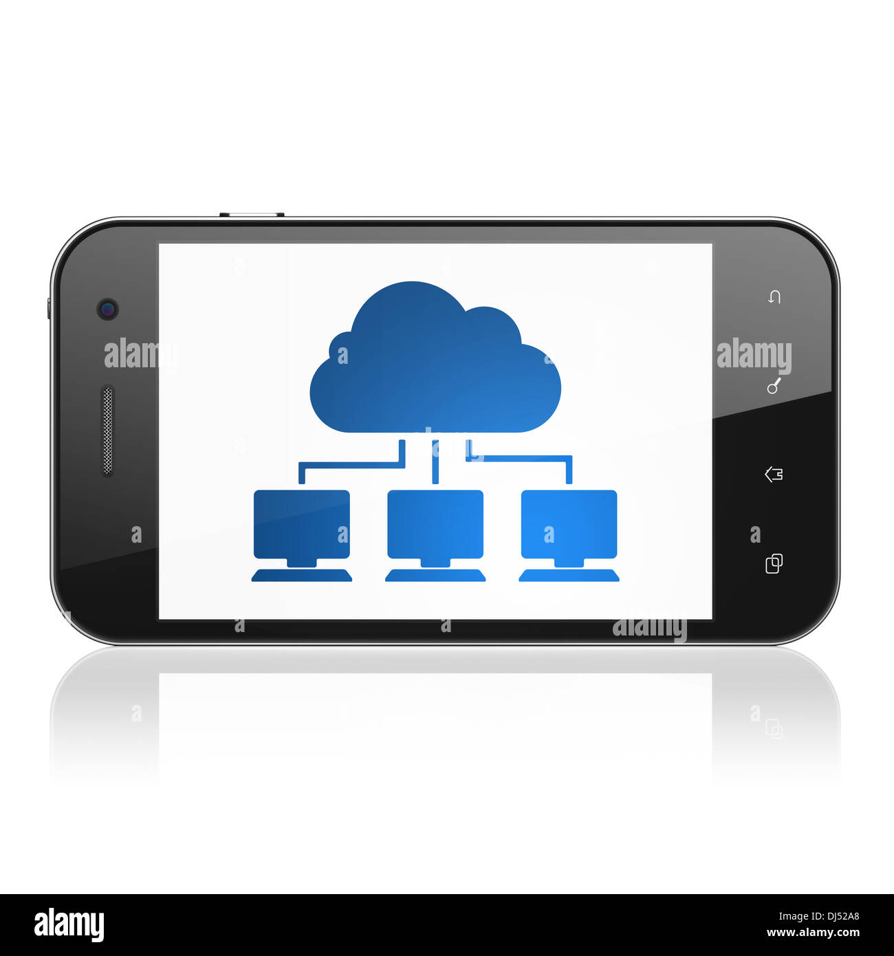 Cloud technology concept: Cloud Network on smartphone Stock Photo - Alamy