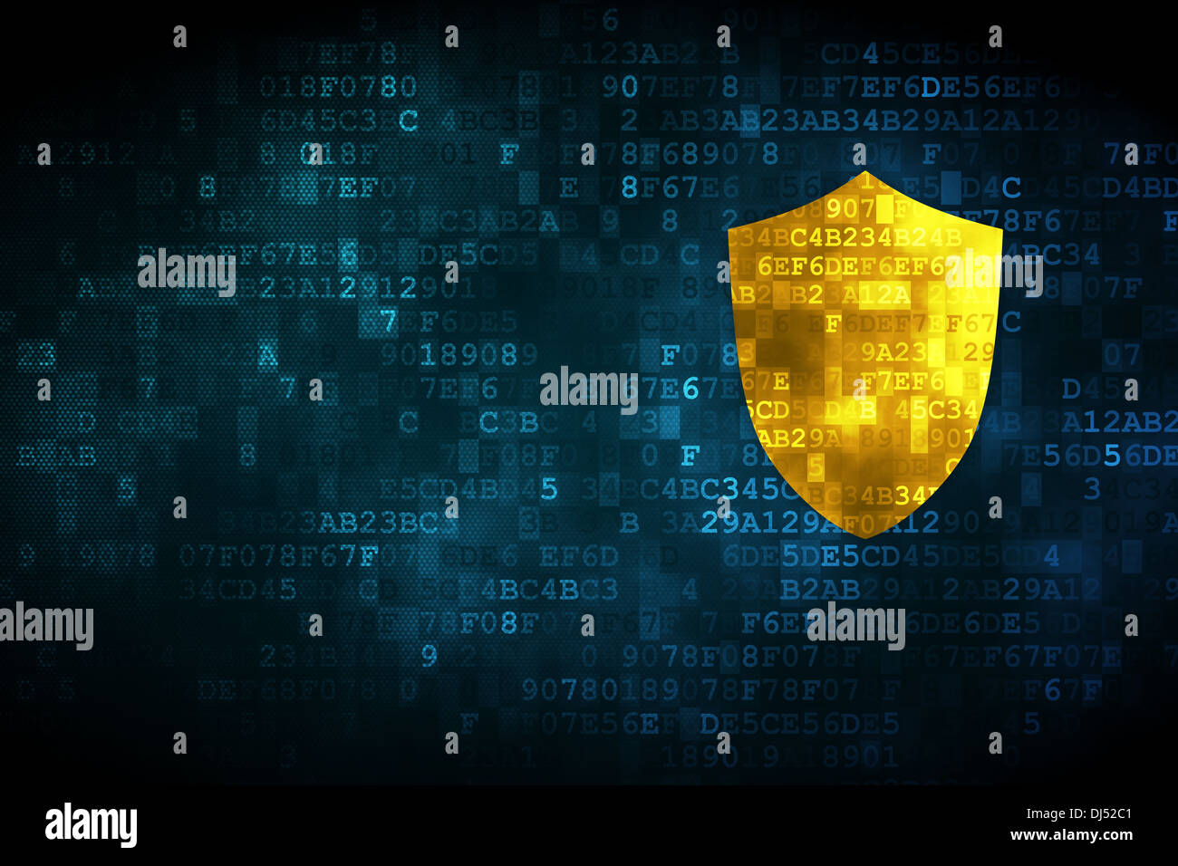 Privacy concept: Shield on digital background Stock Photo - Alamy