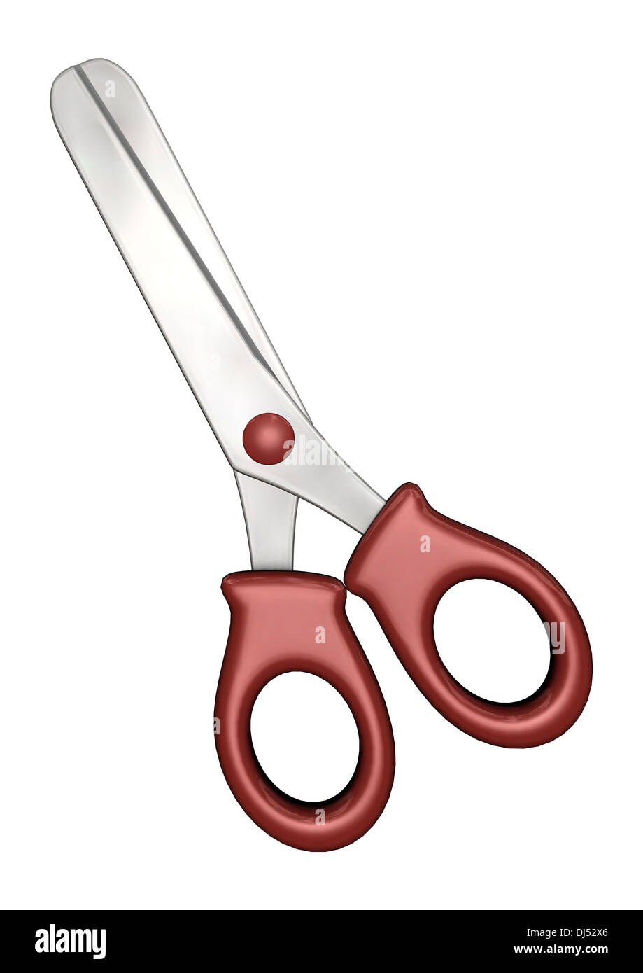 3D digital render of scissors isolated on white background Stock Photo ...
