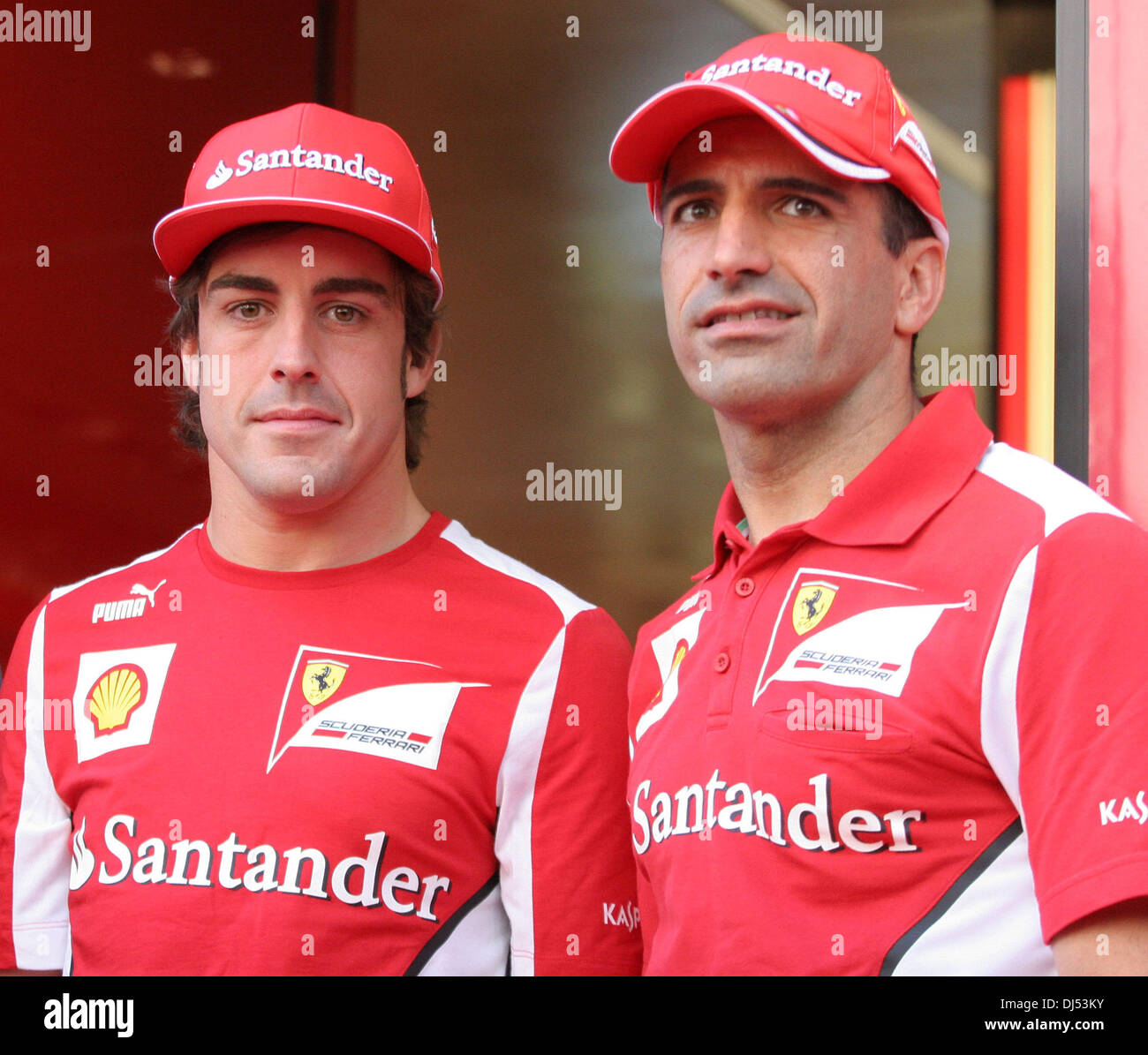 Fernando Alonso and Marc Gene attend the grand opening of the new ...