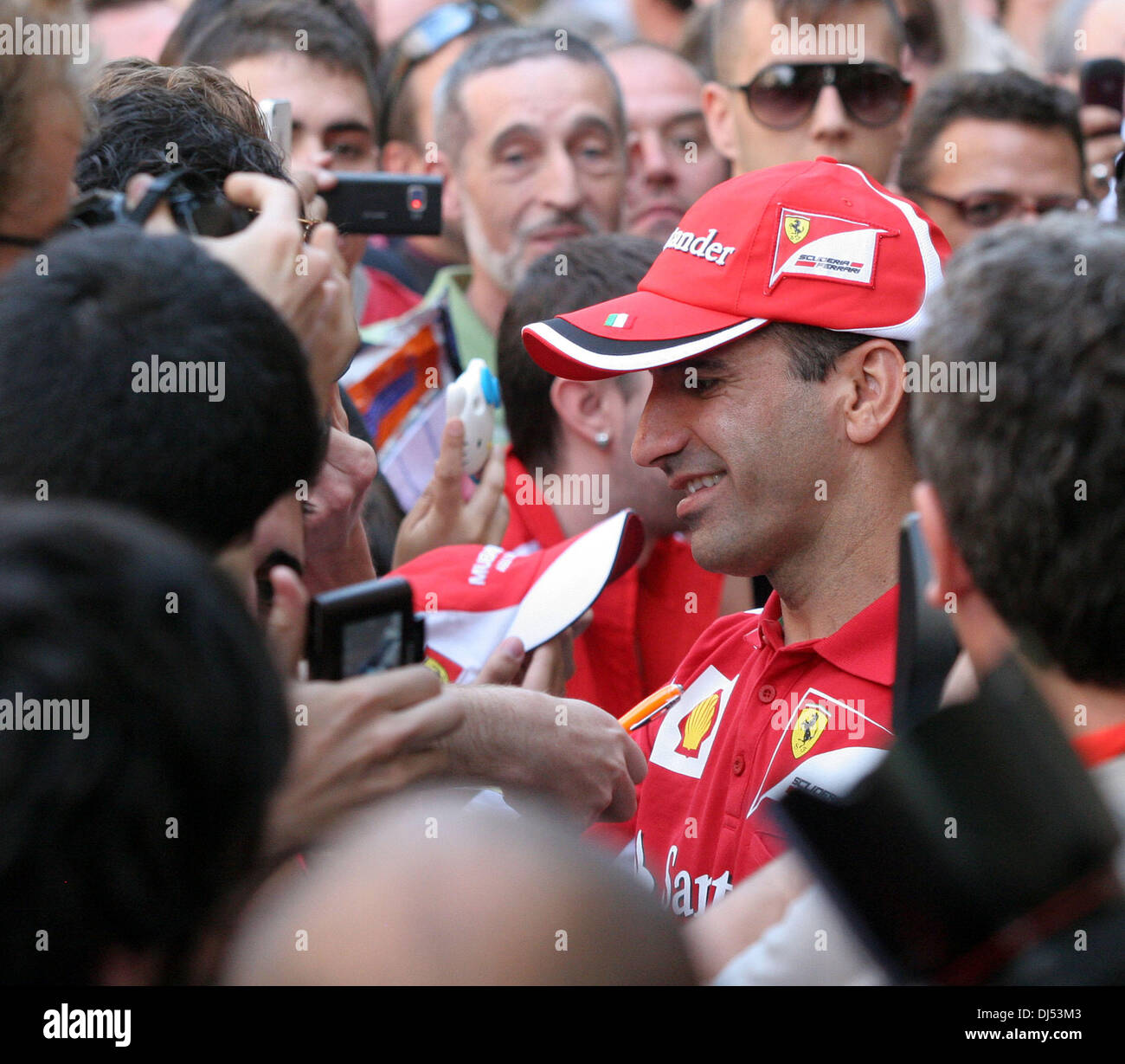 Marc Gene attending the grand opening of the new Ferrari store Madrid ...