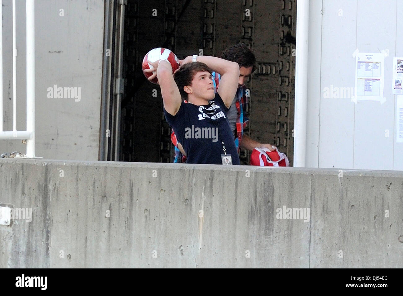 Josh Devine drummer for One Direction at the backstage of the Molson ...