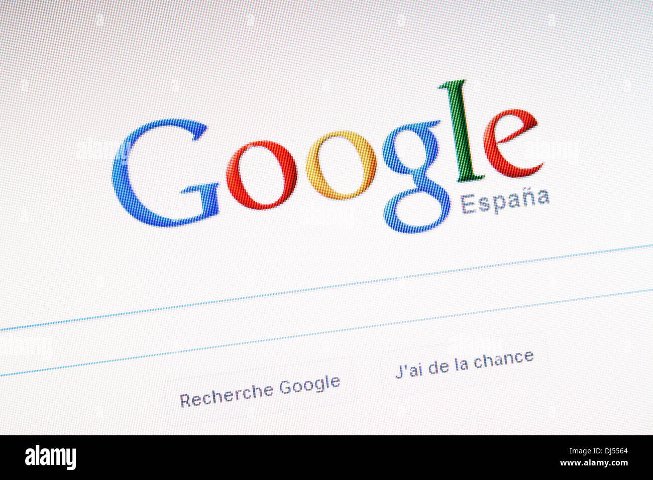 Google search engine from spain on internet Stock Photo - Alamy