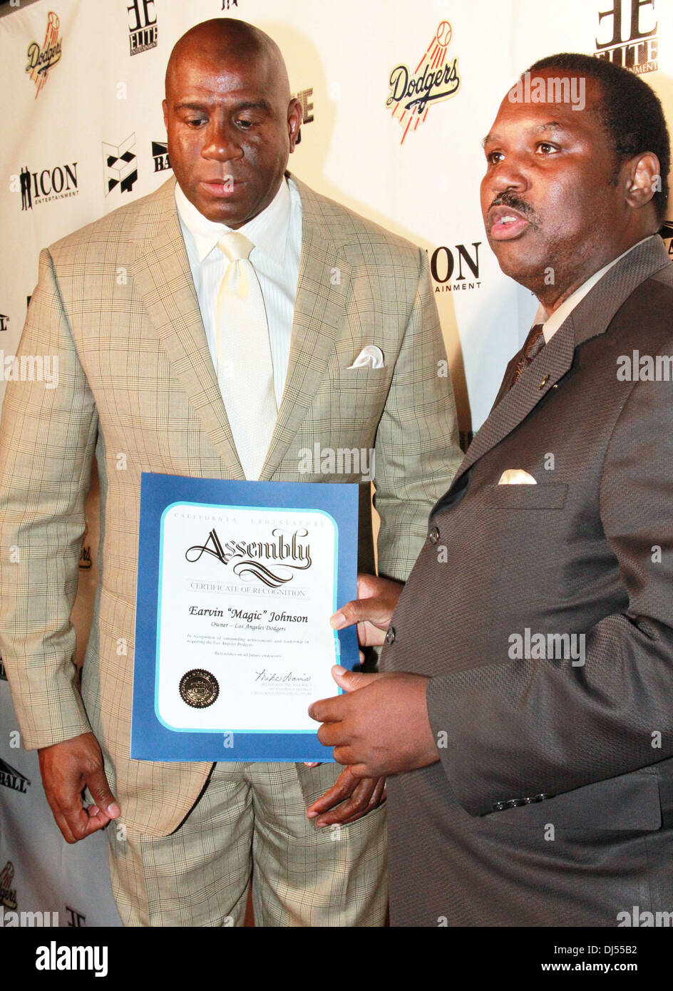 Magic Johnson Celebration of Magic Johnson involvement with LA Dodgers ...