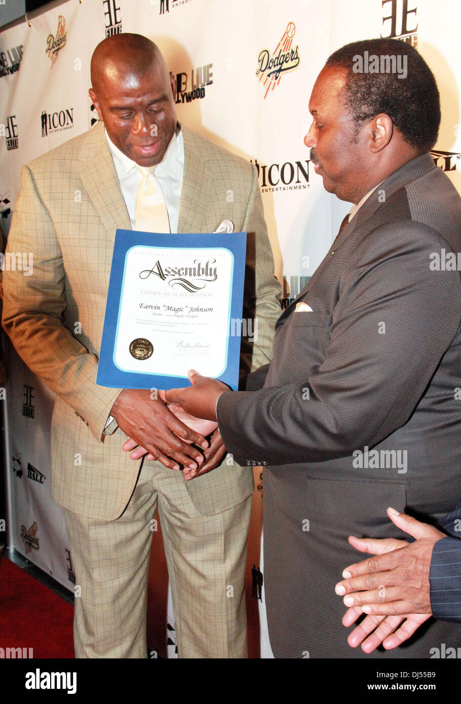Magic Johnson Celebration of Magic Johnson involvement with LA Dodgers ...