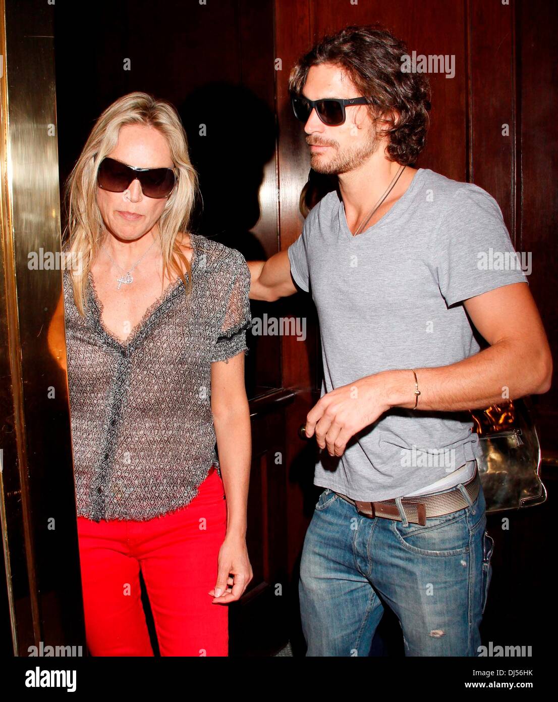 Sharon Stone and her boyfriend Martin Mica at a medical building ...