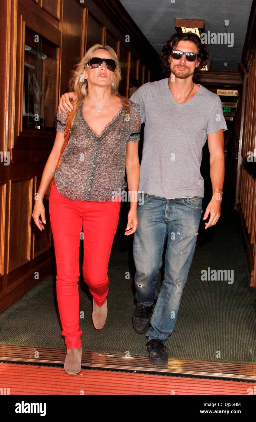 Sharon Stone and her boyfriend Martin Mica leaving a medical building ...